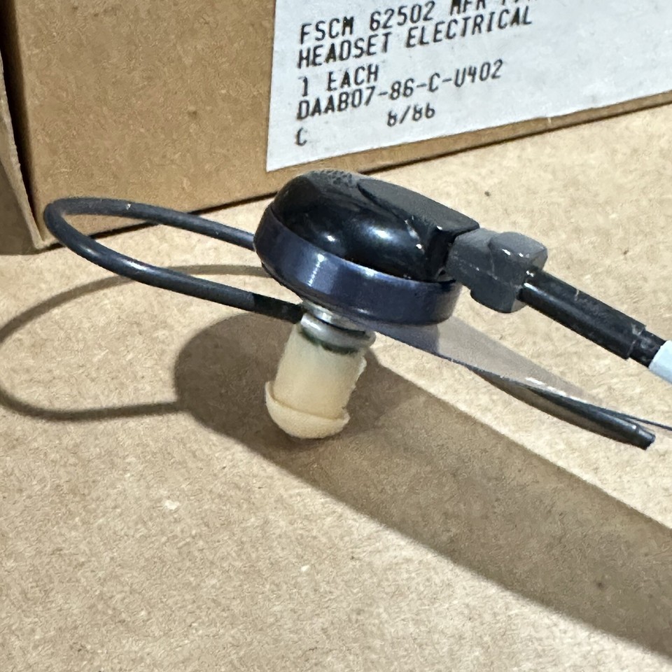 NOS USGI US Military Radio Headset Handset Earpiece H-264 CX-10221 PRR ...