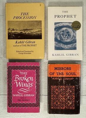 Kahlil Gibran Book Mix Lot 4 ~ Mirrors Of Soul/Broken Wings/Procession ...