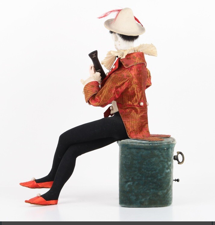 ANTQUE FRENCH AUTOMATON DOLL LAMBERT MANDOLIN PLAYER JESTER AUTOMATE ...