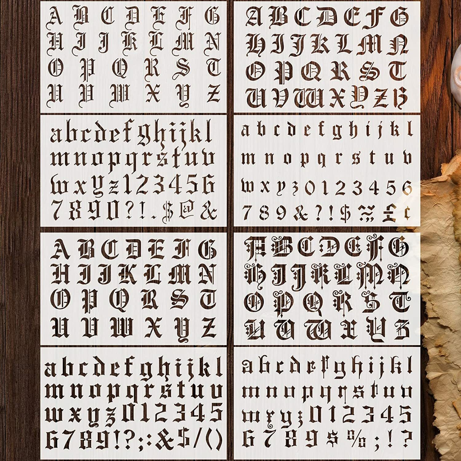 Old English Calligraphy Alphabet