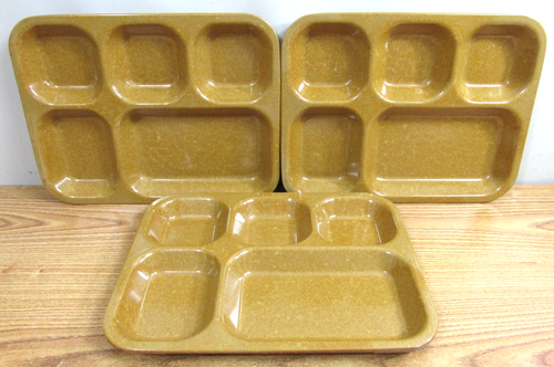 Vintage US Bolta Set of 3 US Military Cafeteria Trays 5 Spot Serving ...