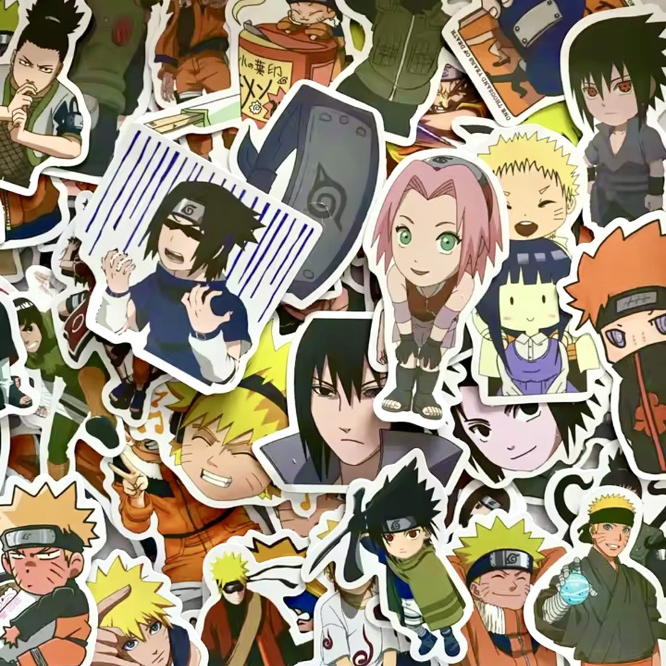 50PCS Naruto Uzumaki Anime Stickers Sasuke Sakura Kakashi Itachi Gaara ...