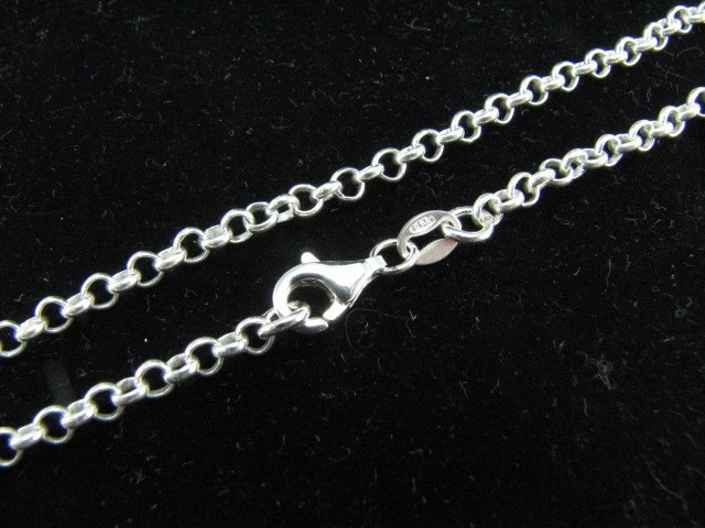 26 inch Sterling Silver 2.5mm Rolo Chain Necklace Solid 925 with ...