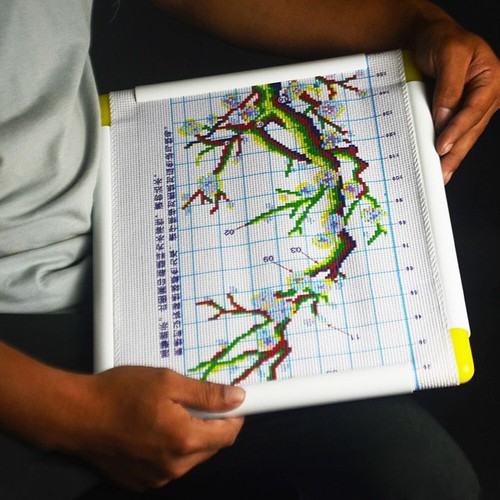 Rectangle Embroidery Hoop Cross Stitch Frame Plastic Clip Frame ...