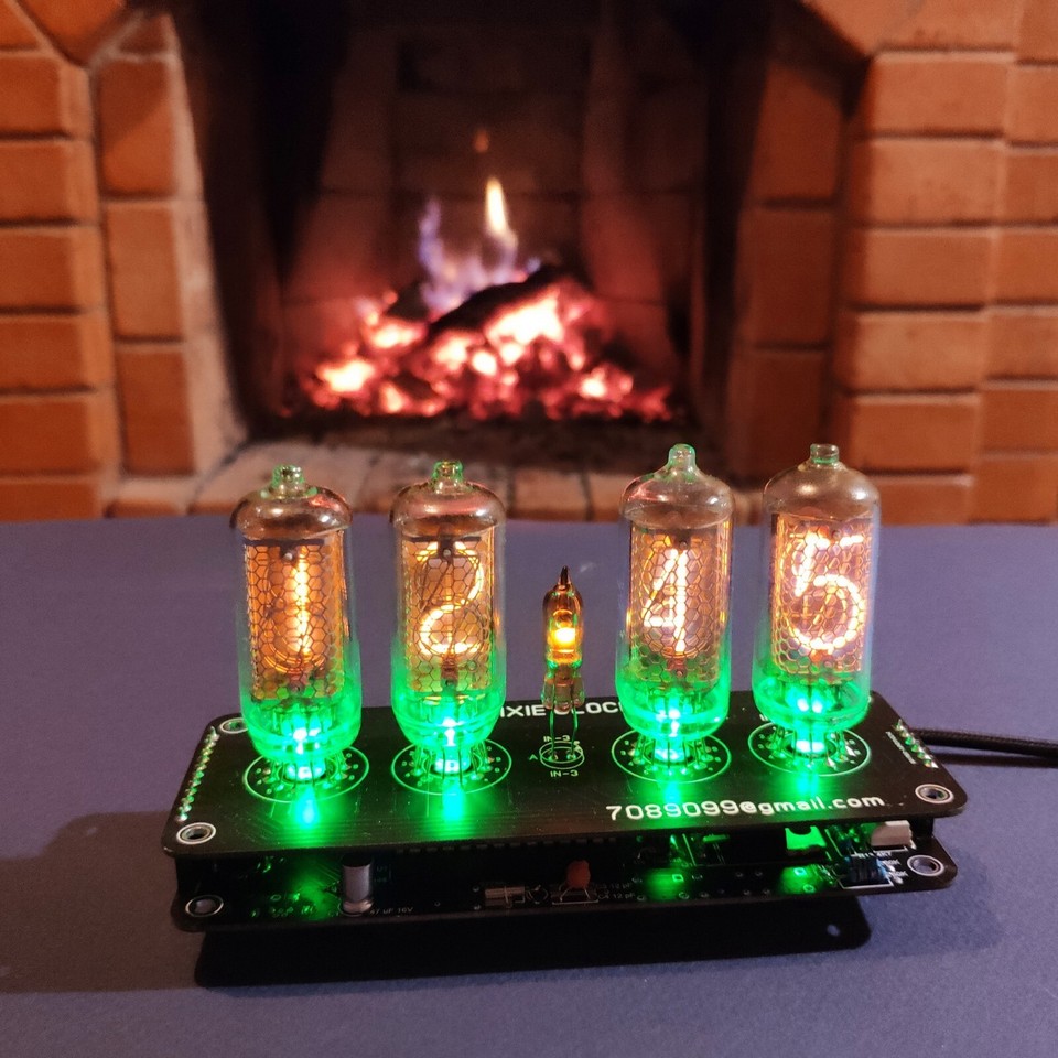 DIY Nixie Clock KIT with Used Tubes IN-8-2 RGB Backlight Alarm *All ...