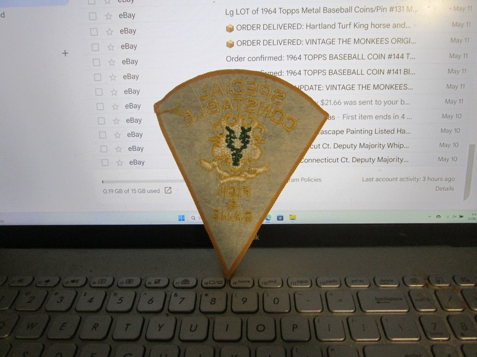 CONNECTICUT FISH & GAME SPECIAL CONSTABLE SHOULDER PATCH | eBay