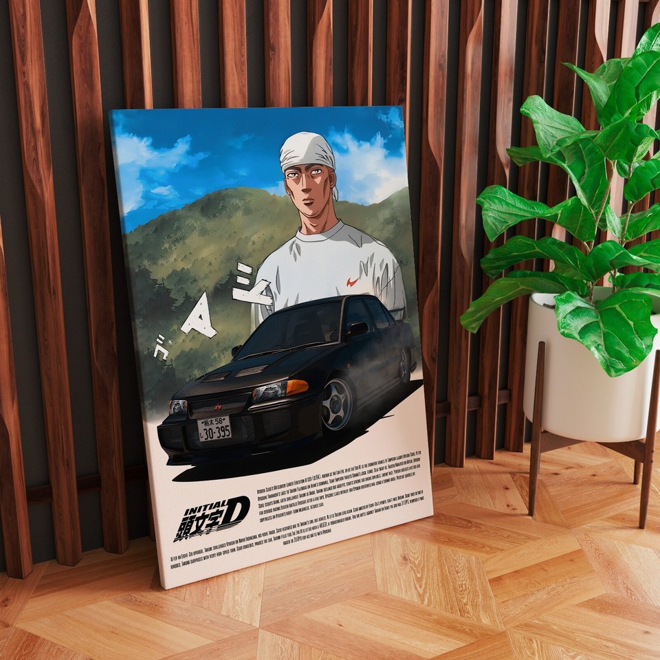 Initial D - "Emperor" Kyoichi Sudo Lancer EVO III Canvas Framed 12x16 ...