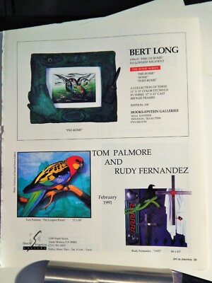 BERT LONG / TOM PALMORE ART PIECES VTG ORIG 1991-2 ADVERTISEMENT | eBay