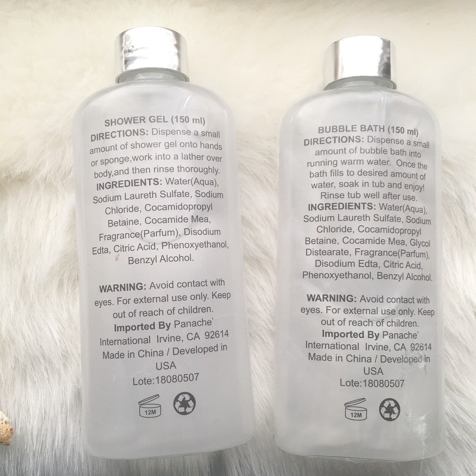 Purely Panache Toasted Vanilla Shower Gel & Bubble Bath Set | eBay