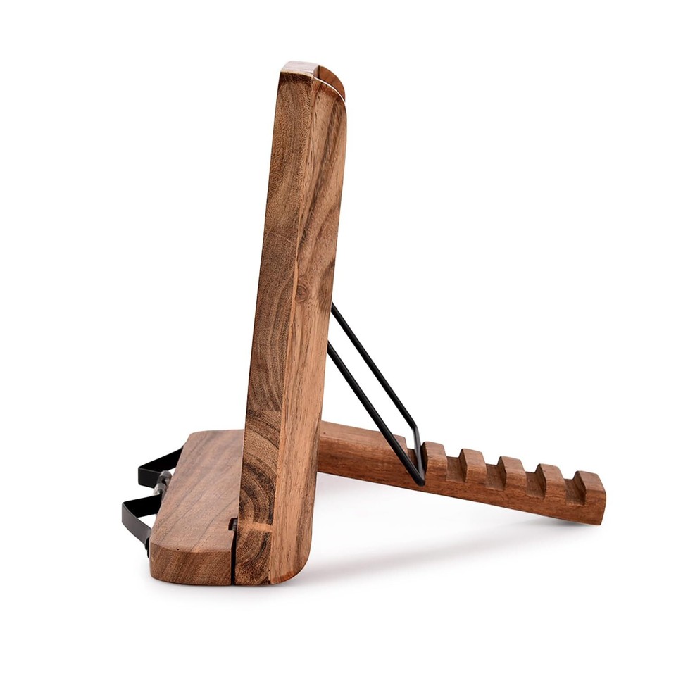 NIRMAN Acacia Wood Book Stand Adjustable Angle Reading Book Holder for ...