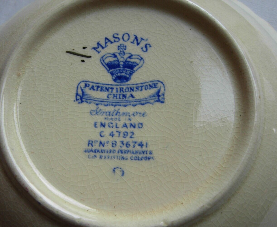Mason ware two plates and a bowl, decorative - Strathmore, Regency | eBay