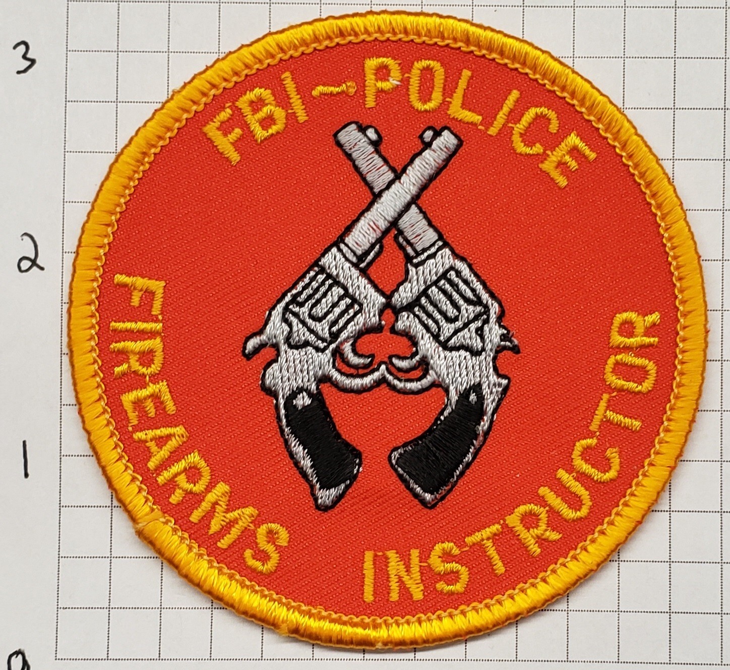 FBI Federal Police HQ Washington DC Firearms Instructor Hat Patch Ver ...