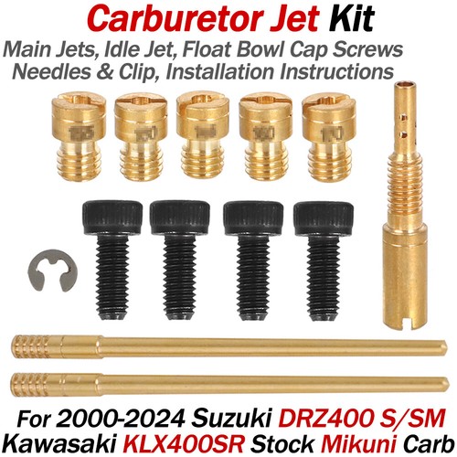 For Suzuki DRZ400S DRZ400SM Kawasaki KLX400SR w/ Mikuni Carb Carburetor ...