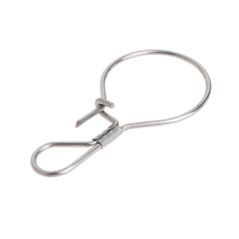 Steel Fish Lock Snaps Fishing Stringer Clip Freshwater Fishing Tackle ...