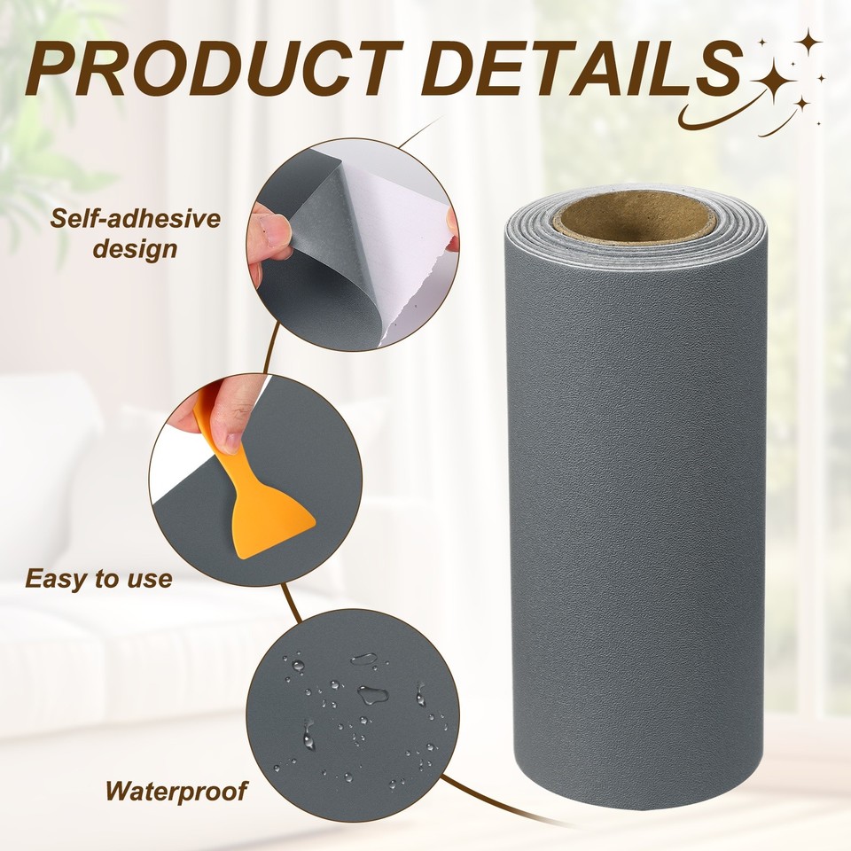 Wallpaper Border, 3.9" x 196" Peel and Stick Wallpaper Borders, Gray | eBay