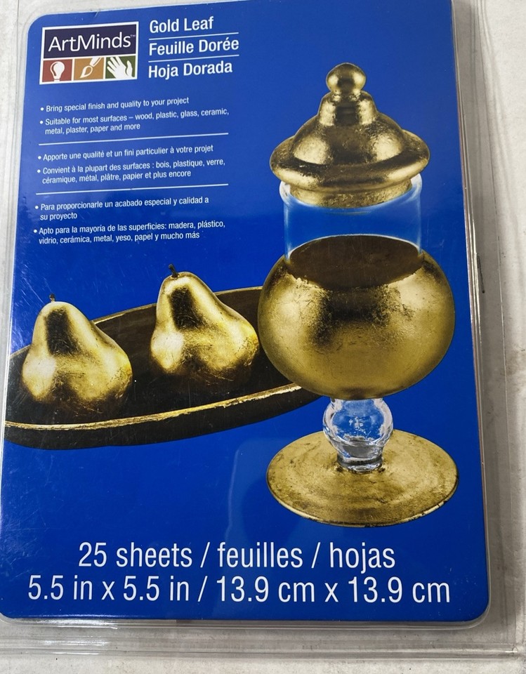 NEW ArtMinds: Ready Leaf Gold 18 Sheets (18 Total Sheets, 5.5" x 5.5 ...