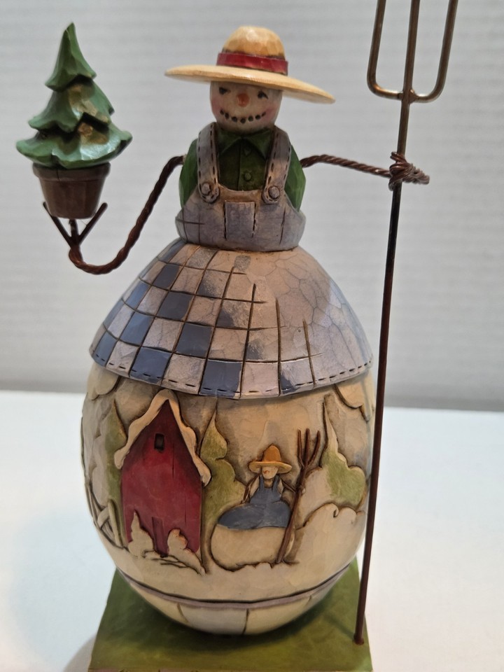 Christmas Jim Shore Snowman 'Frosty Farmer' Heartwood Creek 4010359 ...