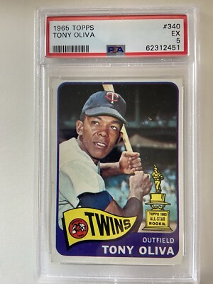 Tony Oliva 1965 Topps Baseball All-Star Rookie #340 Twins PSA 5 | eBay