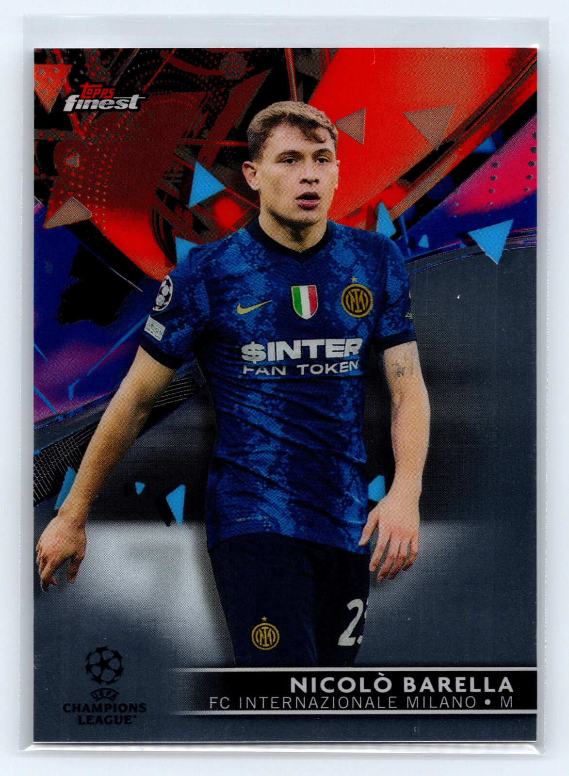 Topps Finest UCL 2021/22 30 Nicolò Barella (FC Internazionale Milano ...