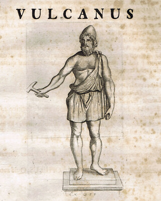 Vulcan, Roman god of Fire -1696 Beger Engraving | eBay