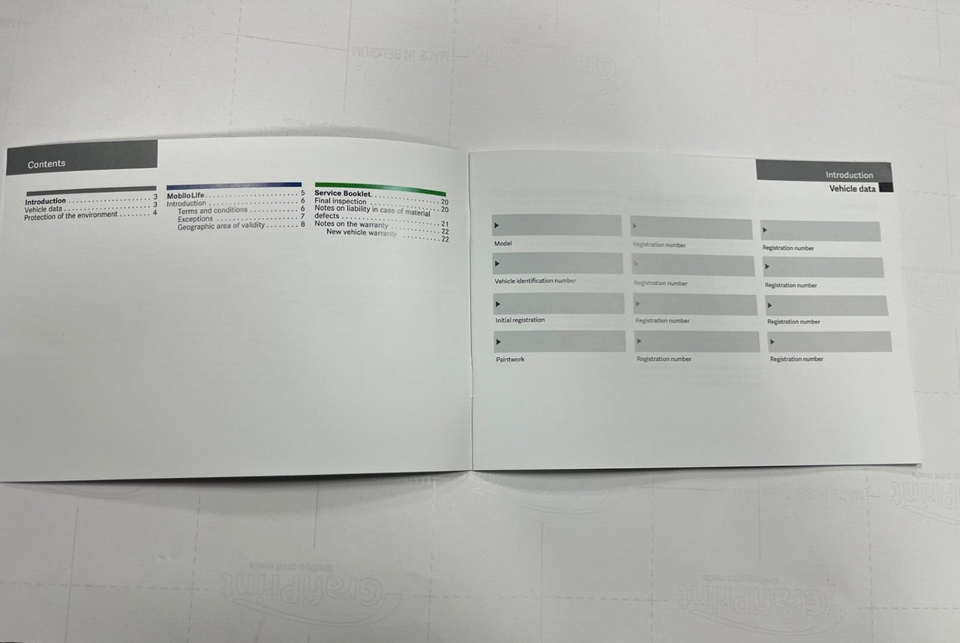 Mercedes Benz Service History Book-Manual Blank For All Models | eBay