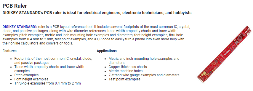 Digi-Key RED PCB LAYOUT REFERENCE RULER 12" | eBay