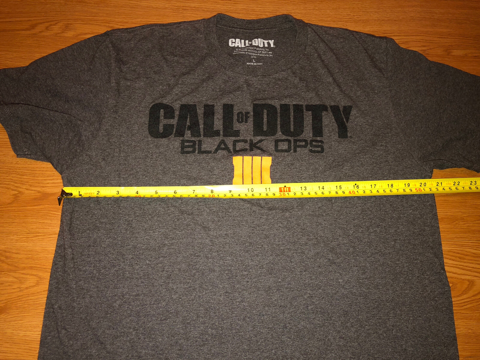 Call Of Duty Black Ops Men’s Large T Shirt Gray Activision 2018 Video ...