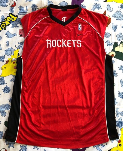 Houston Rockets Warm-Up Nike Team XXL Red Sleeveless Pull Over Mens NBA ...