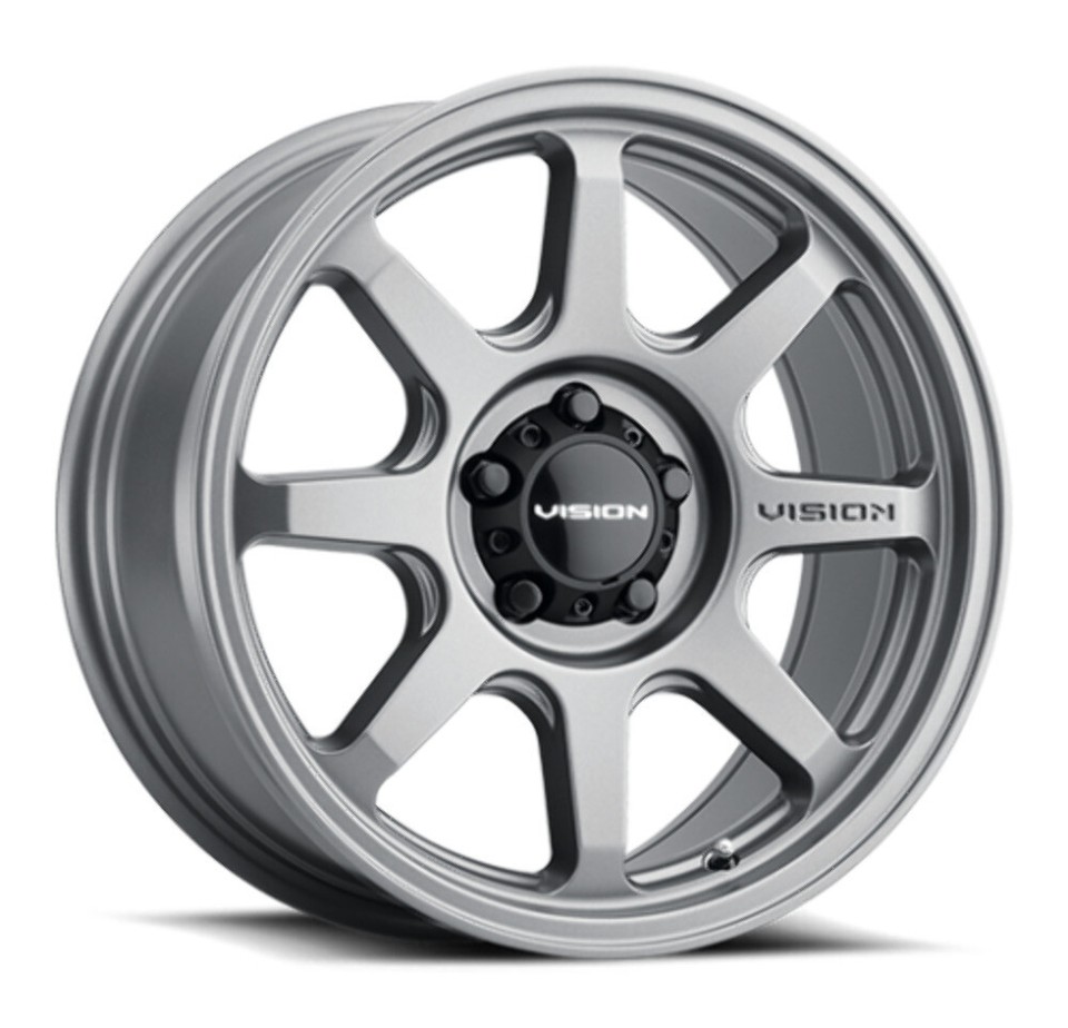 Set 4 16" Vision Off-Road 351 Flow Satin Grey Wheels 16x8 5x5.5 Truck ...