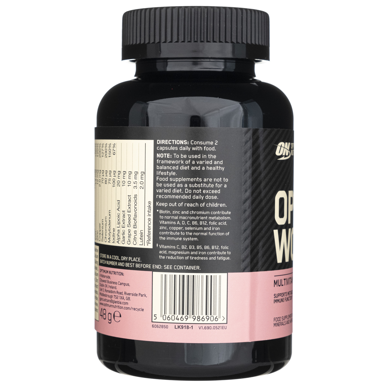 Optimum Nutrition Opti-Women (multivitamin for active women), 60 ...