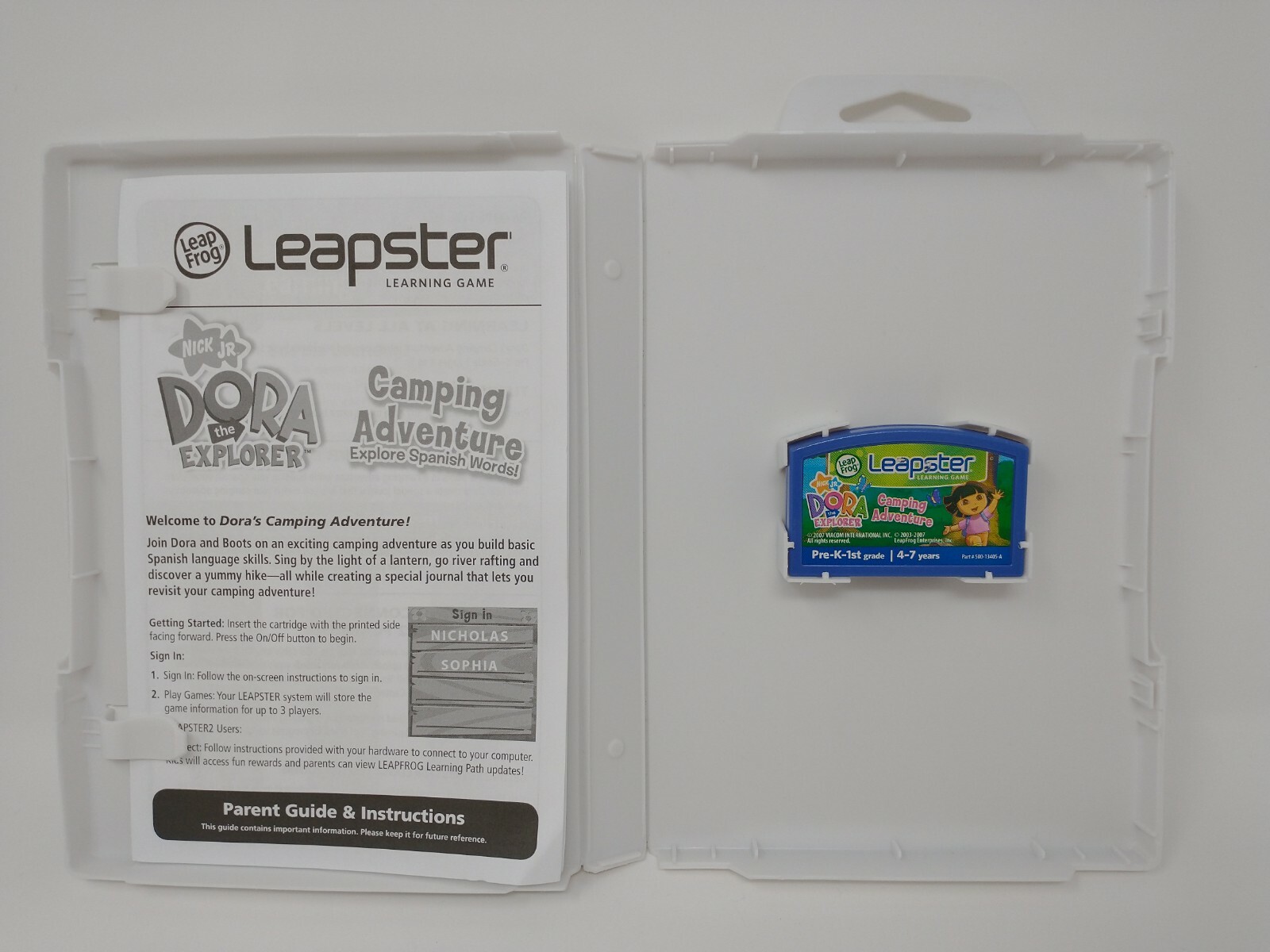 Lot of 3 LeapFrog Leapster Video Games w/Original Cases - SpongeBob ...