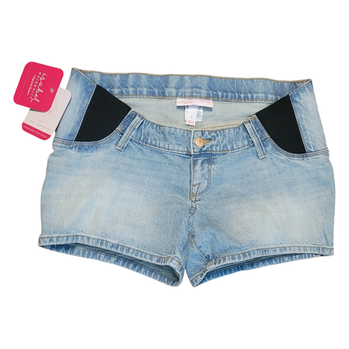 Isabel Maternity Denim Shorts - Sz 2 - Elastic Side Panels 4" Inseam ...