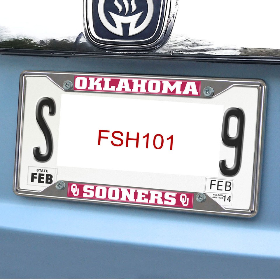 New NCAA Oklahoma Sooners Car Truck Chrome Metal License Plate Frame | eBay