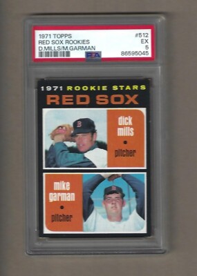 1971 TOPPS RED SOX ROOKIE STARS # 512 PSA 5 | eBay