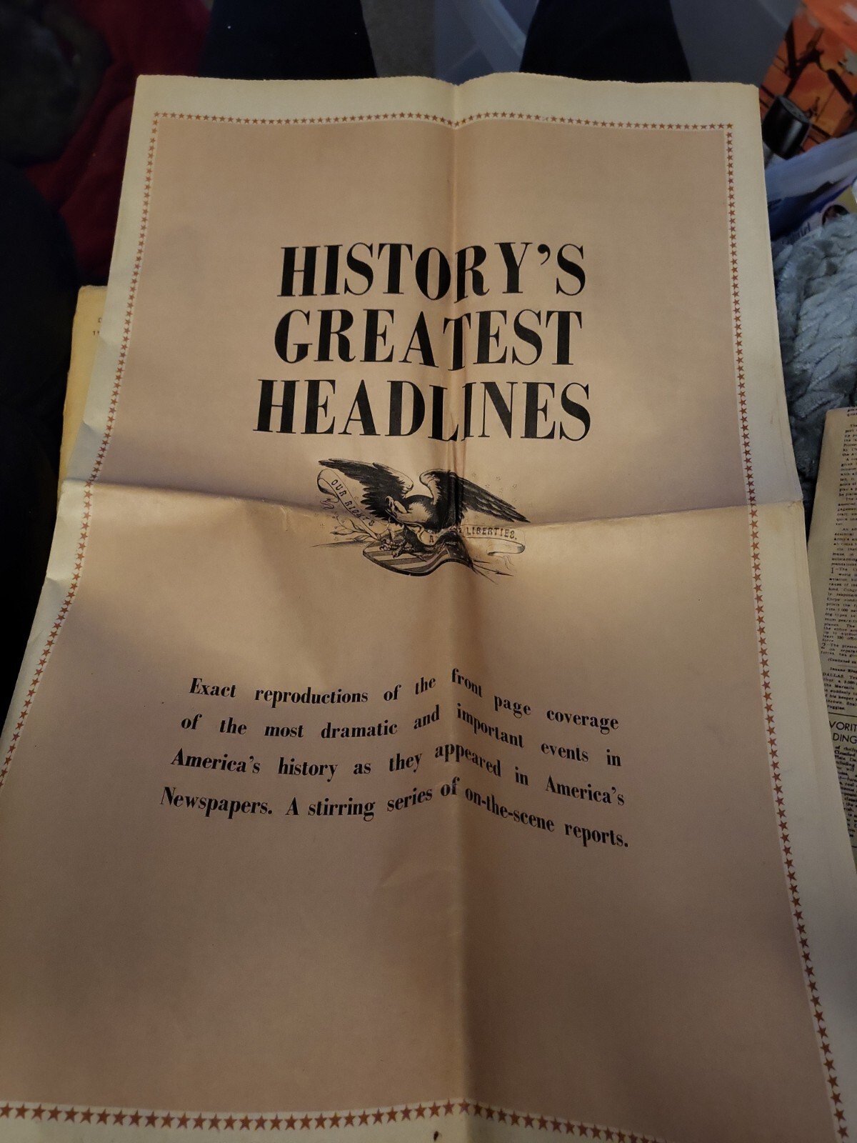 "History's Greatest Newspaper Headlines" (1971) reproduction | eBay