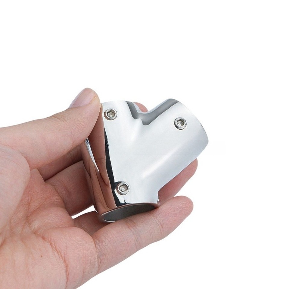 Boat Rail Three Way Tee 316 Stainless Steel For 22 25mm Tubing Adapter ...
