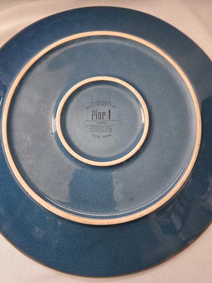 PIER 1 TUNISIA BLUE CHOP PLATE ROUND PLATTER 13 1/8" | eBay