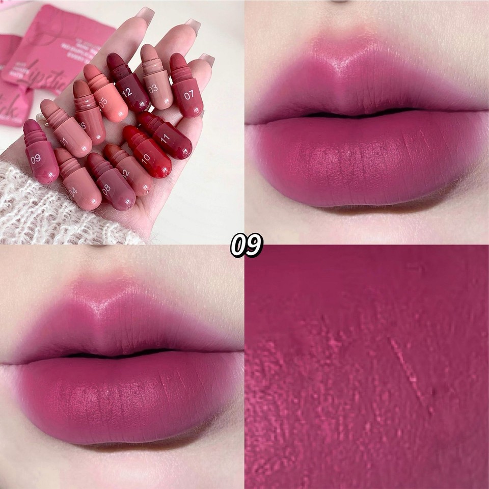 Mini Lipstick 12 Colors Matte Lipsticks Set For Women Non-Stick Cup | eBay