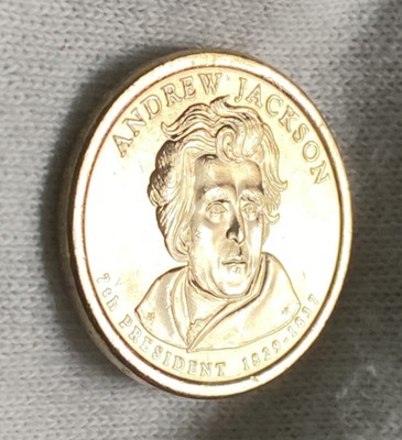 2008-D !! BRILLIANT UNCIRCULATED !! Andrew Jackson !! $1 US Coin!!FREE ...