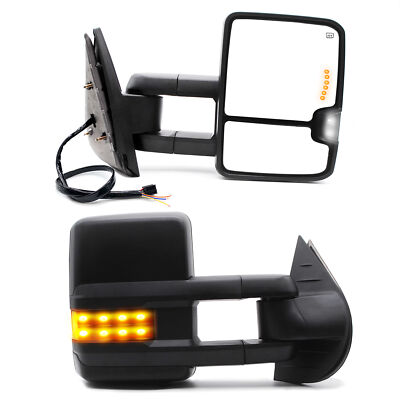 Towing Mirrors fit for 2007-13 GMC Sierra 1500 2500 3500 Power Heated ...