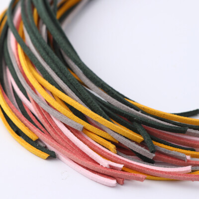 3mm Flat Velvet Leather High Quality Finding Cord String Lace Rope ...