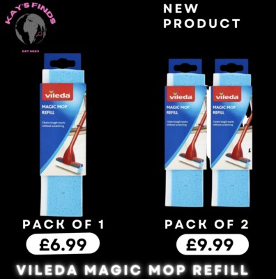 Vileda Magic Mop 3Action Refill, Blue, | eBay UK