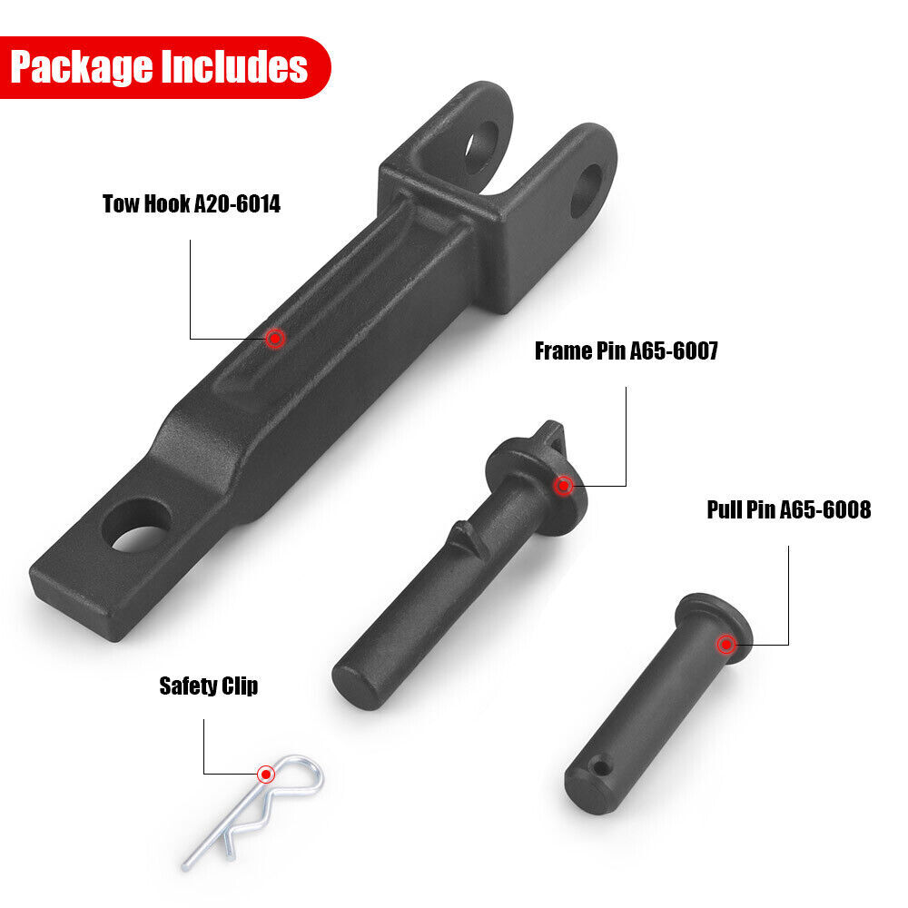 Toe Hook A20-6014 Single Tow Hook With Pins For Peterbilt & Kenworth ...