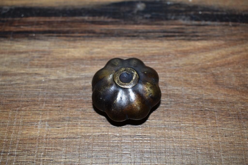 MUGHAL BRASS BRONZE WEIGHT SCALE GARLIC SHAPE 164 GRAMS UNIQUE RICH ...