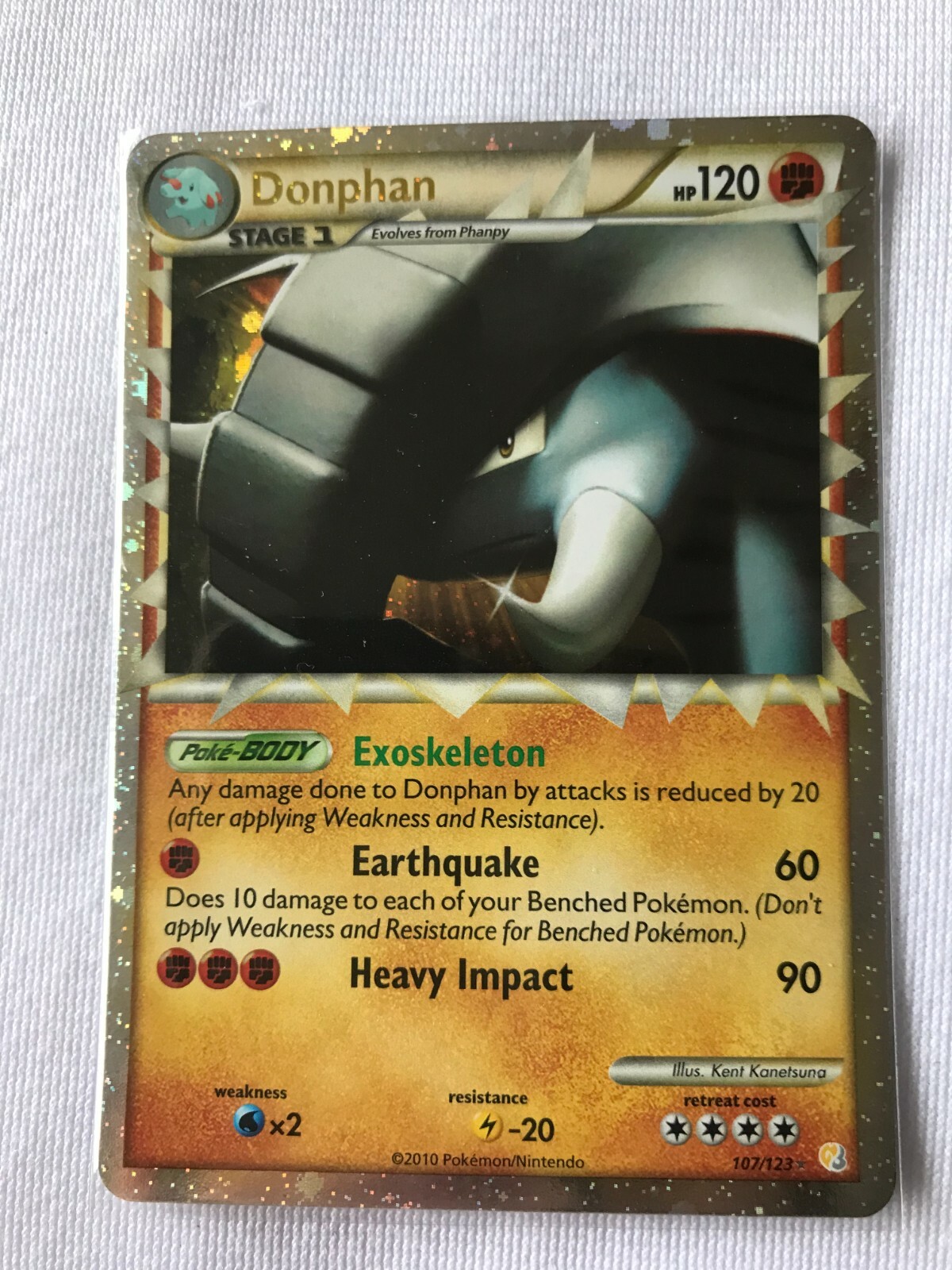 Donphan PRIME 107/123 ULTRA RARE HGSS Base Set Pokemon TCG Holo NM 2010 ...