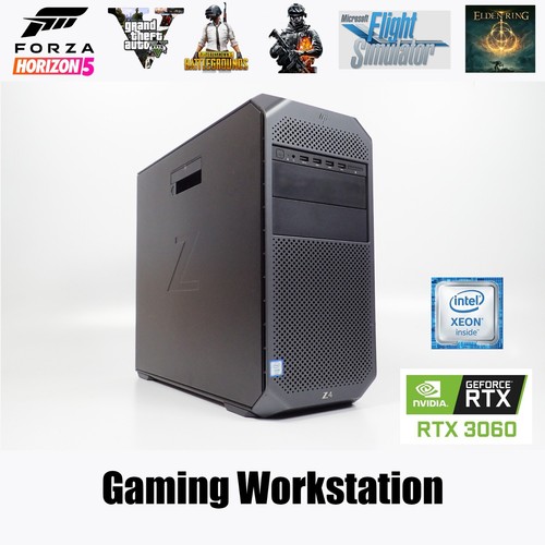 HP Workstation Gaming PC Desktop Quad Core 64GB RAM 2TB SSD RTX 3060 ...