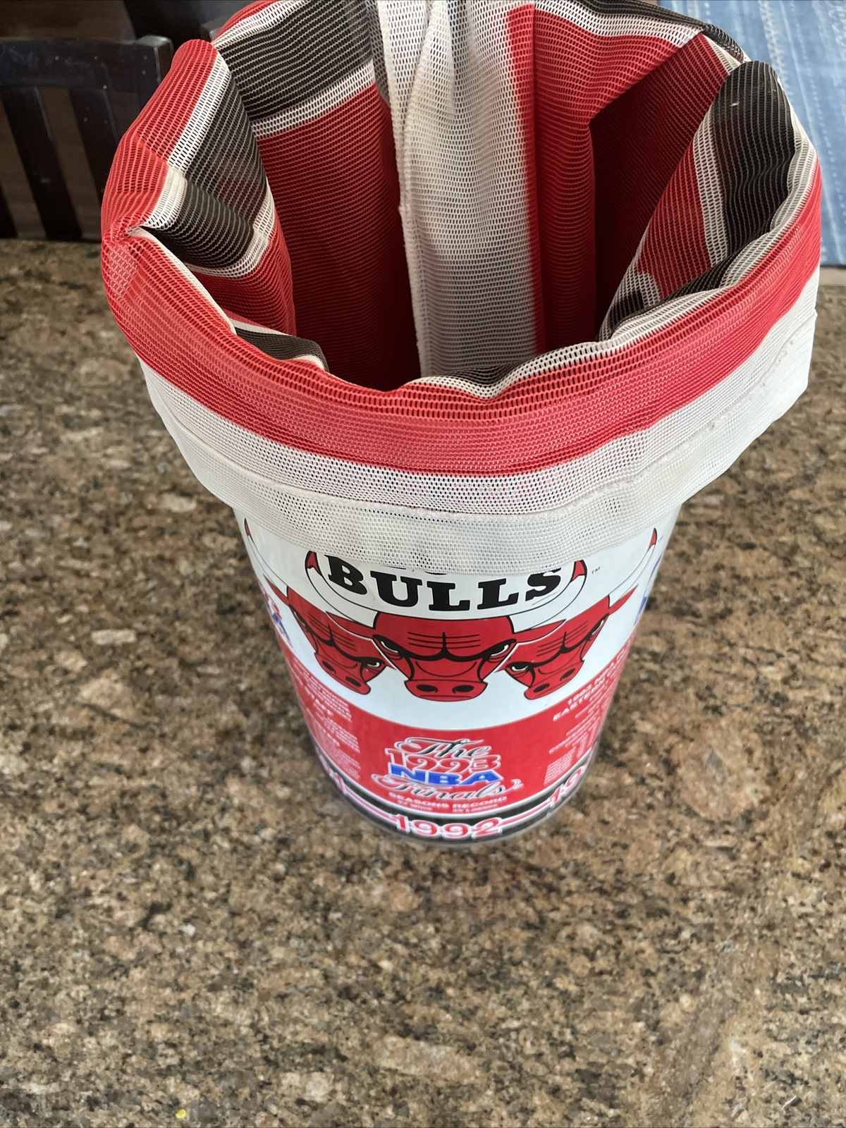 Vintage World Champion Chicago Bulls Laundry Hamper / Garbage Can W ...