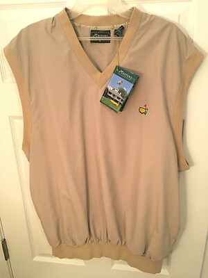 Masters Collection Men's Khaki Golf Vest XL New W/Tag Augusta National ...