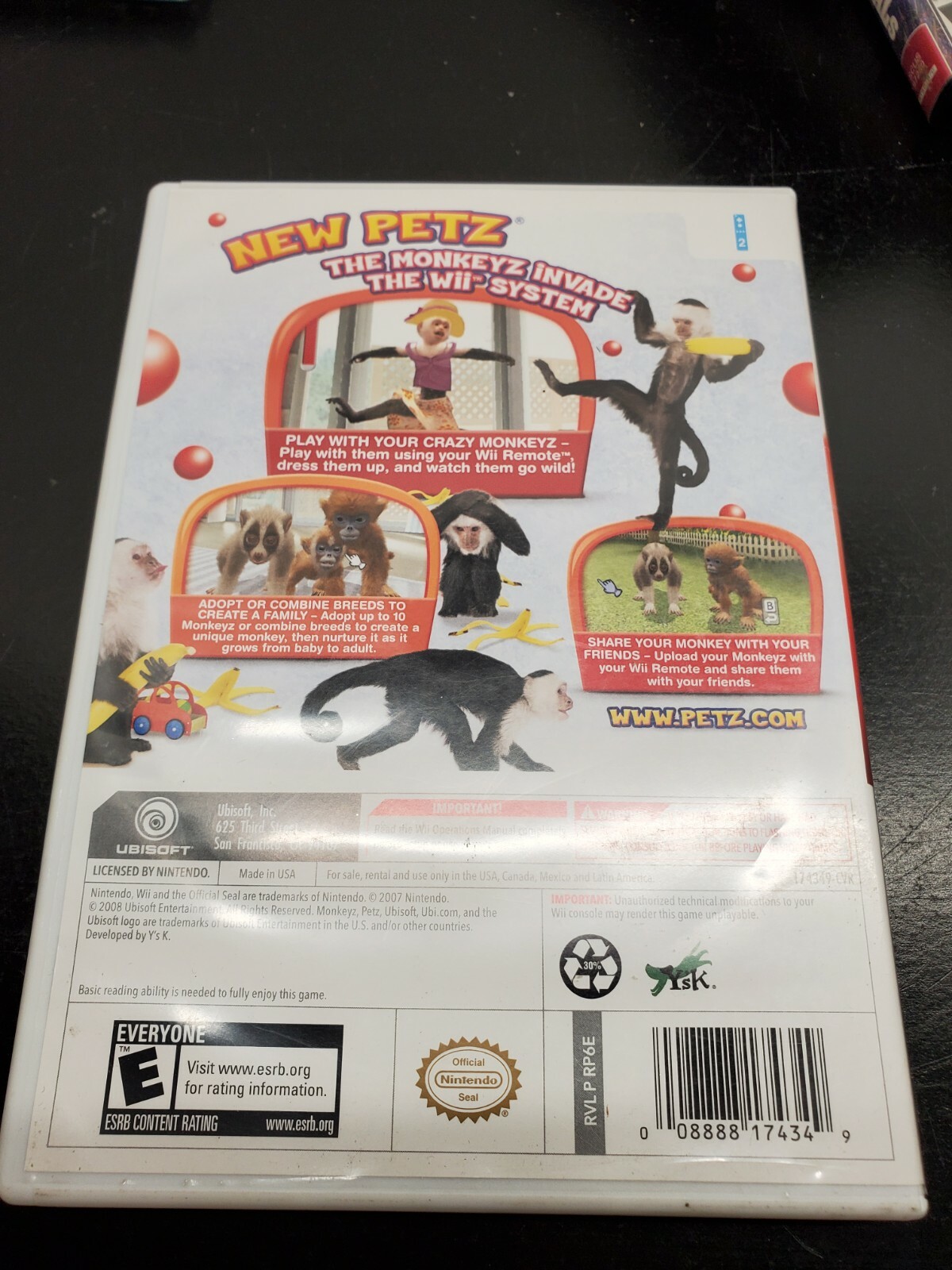 Ubisoft Petz Crazy Monkeyz Wii Game - CIB 8888174349| eBay
