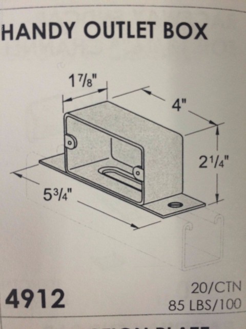 (QTY 6) Metal Electrical Outlet Box for Unistrut Channel 2" X 4" #4912 ...
